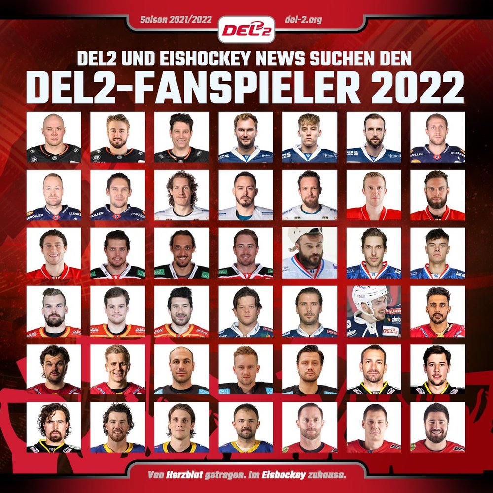 Die DEL2 und Eishockey NEWS suchen den Fanspieler der Saison 2021/2022 ...
